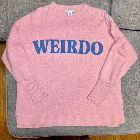 Sincerly Jules | Sweaters | Sincerely Jules Pink Weirdo Sweater With ...